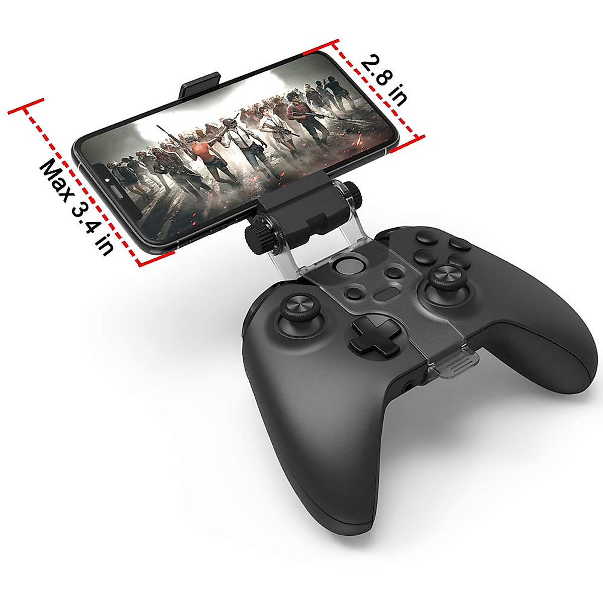 Joso Phone Mount for Xbox Series, Controller Mobile Gaming Clip Holder Clamp for Xbox Series X/S, Xbox One, Xbox One S/X, Support Android/iPhone System with One Cast APP with 2 Thumb Grip Caps