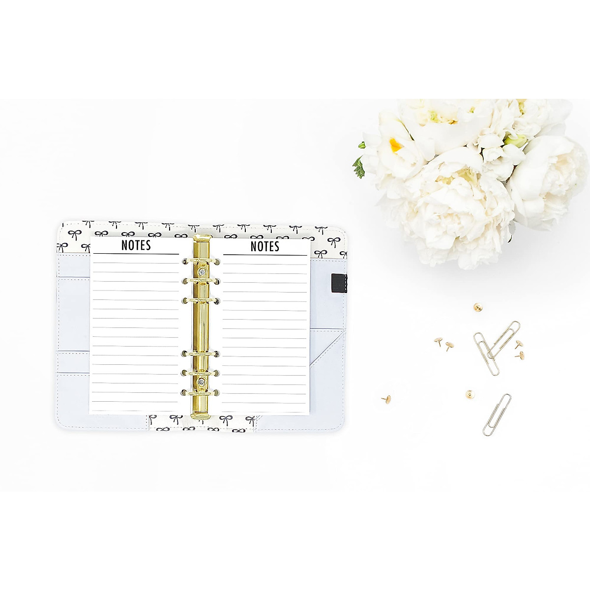 Personal Notes Planner Insert Refill, 3.74 x 6.73 inches, Pre-Punched for 6-Rings to Fit Filofax, LV MM, Kikki K and Other Binders, 30 Sheets Per Pack