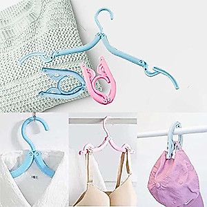 22 Pcs Travel Hangers Portable Folding Clothes Hangers for Home and Travel