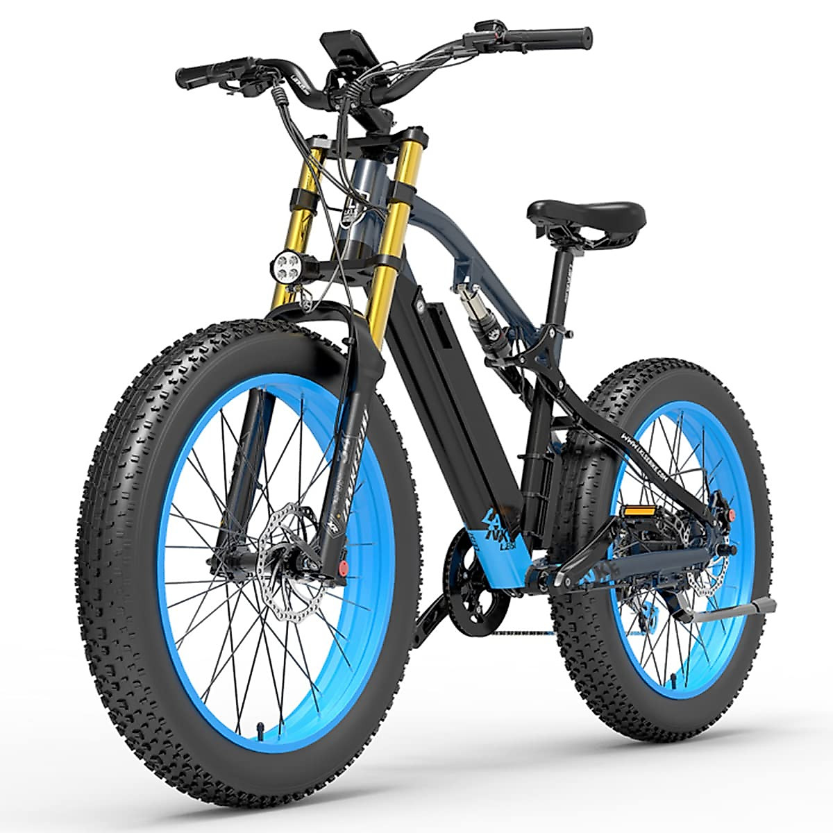 Lanshanchu RV700 Electric Bike,1000W Adult Electric Bike 26 Inch Wide Wheel Electric Bike 48V 16Ah Removable Lithium Battery 7S Electric Mountain Bike