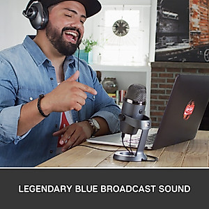 Logitech for Creators Blue Yeti Nano USB Microphone for Gaming, Streaming, Podcasting,Twitch, YouTube, Discord, Recording for PC and Mac, Plug & Play - Shadow Grey