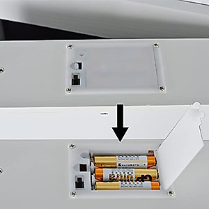 Henf 6 LEDs Mirror Jewelry Armoire Cabinet, Lockable Jewelry Organizer with Full-Length Mirror, Wall/Door Mounted Mirror with Jewelry Storage, Brush Holders,4 Shelves