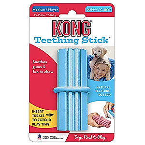 KONG - Puppy Teething Stick - Teeth Cleaning Dog Chew Toy (Assorted Colors) - for Medium Puppies