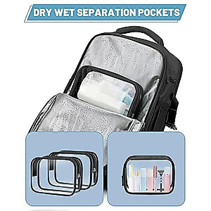 ZOMFELT Carry on Backpack for Women with Shoes Compartment, Flight Approved Travel Backpack with USB Charging Port, TSA 17.3inch Waterproof Laptop Bag Large Casual School Daypack for Weekender