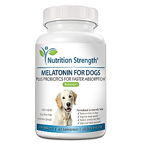 Nutrition Strength Melatonin for Dogs, 120 Chewable Tablets