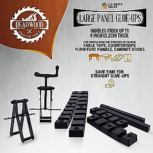 DCT 4-Way Pressure Release Clamp – Wood Panel Corner Clamping System Woodworking Bracket Set – For Stock up to 6 Inches