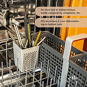 A Bar Above Dishwasher Basket – Plastic Straw Basket to Wash Reusable Straws, Cocktail Picks, & Small Items – Home & Commercial Kitchen Accessories