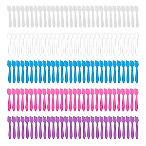150 Pack MINI Makeup Spatulas, Reusable Cream Tip Spatulas Frosted Cosmetic Spatulas Scoops by Accmor