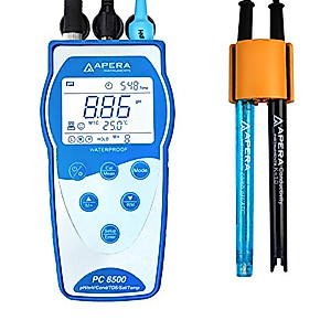 Apera Instruments Premium Series PC8500 Portable Handheld pH/Conductivity Meter Kit (AI5524)