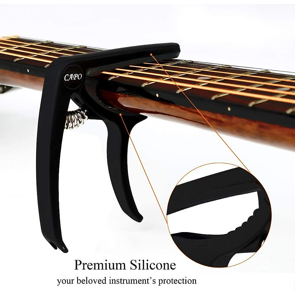 Capo for 6-String Acoustic and Electric Guitar, Lightweight Quick Release Capo for Guitars, Ukulele, Bass, Mandolin, Banjo