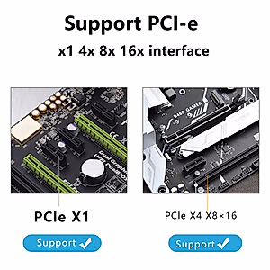 GELRHONR M.2 NVME SSD to PCIe X1 Host Controller Expansion Card,Supports 2280, 2260, 2242, 2230 Solid State Drives(Do not Support NGFF)