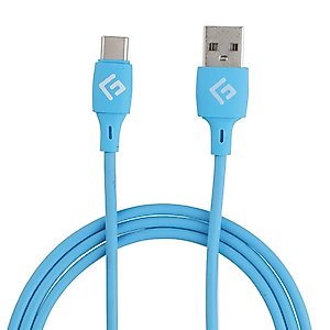 FLOATING GRIP USB C/USB A Charging Cable, 3M/10FT, Type c Fast Charging Cable with Data Sync, Compatible with PlayStation, Xbox & More (Blue)