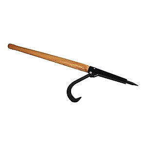 Felled | Log Peavy - 49 Inch Wood Peavey Logging Tool Log Roller Tool Carbon Steel Logging Cant Hook with Wooden Shaft