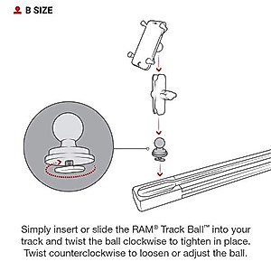 RAM Mounts Track Ball with T-Bolt Attachment RAP-B-354U-TRA1 with B Size 1" Ball