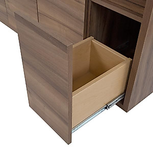 Spring Mill Cabinets Kelby 48 Inch Modern Floating Bathroom Vanity with White Single Sink Top, 2-Door Cabinet, 2 Soft-Close Drawers, 48.5" W x 18.75" D x 22.25"