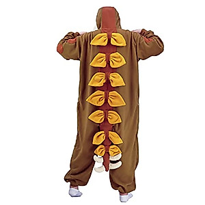 Adult Stegosaurus Onesie Pajamas Dinosaur Animal Cosplay Costume One Piece Jumpsuit Sleepwear for Women Men