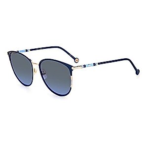 Carolina Herrera Grey Shaded Blue Butterfly Ladies Sunglasses CH 0029/S 0LKS/GB 60