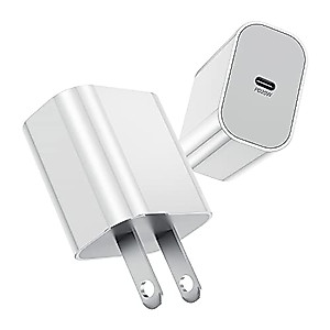 iPhone Fast Charger Block, 2Pack 20W USB C Wall Charging Plug Block with PD, Type-C Power Adapter Brick Cube for Apple iPhone 14/14 Pro Max/13/13Pro/12/12 Mini/11 Pro Max, iPad Pro 2021,Samsung Galaxy