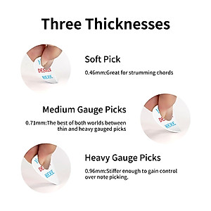 Custom 12 Pcs Guitar Pick, Personalized Add Your Image Text Light Medium Thin Unique Guitar Pick For Bass, Electric & Acoustic Guitars