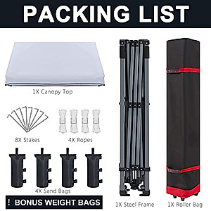 COOSHADE Durable Easy Pop Up Canopy Tent 12x12Ft(White)