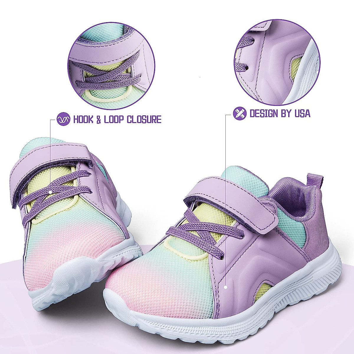 RUNSIDE Toddler Boys Girls Running Shoes Athletic Tennis Sneakers for Kids，Breathable and Lightweight