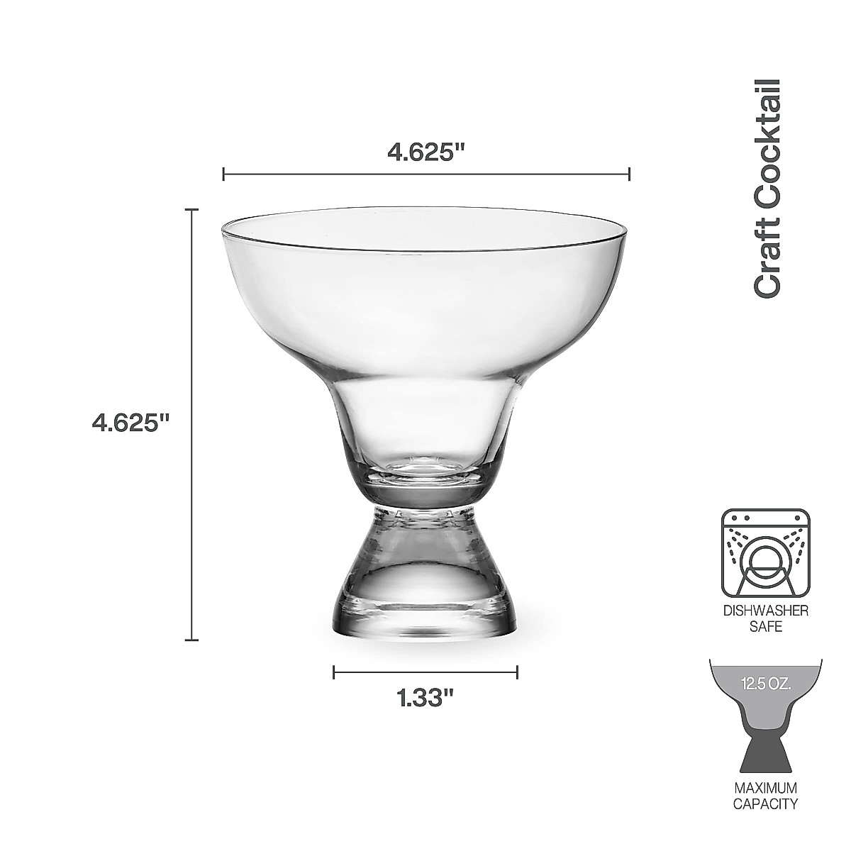 Mikasa Craft Cocktail, Stemless Margarita, Clear