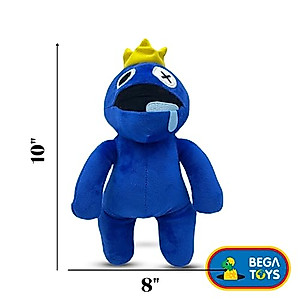 BEGA TOYS Rainbow Friends Plush - Purple Rainbow Friends Plush - Colorful Purple, Yellow, Pink, Blue, Orange Red - Adorable Rainbow Friend Toys for Kids (Blue)