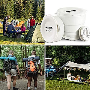 miniwell Collapsible Filtration System- Water Camping Filter Pitcher- Faucet Filter for Hiking Purification- Faucet Filter Remove Chlorine,Sediments, BPA Free- Kitchen- Emergency (White)