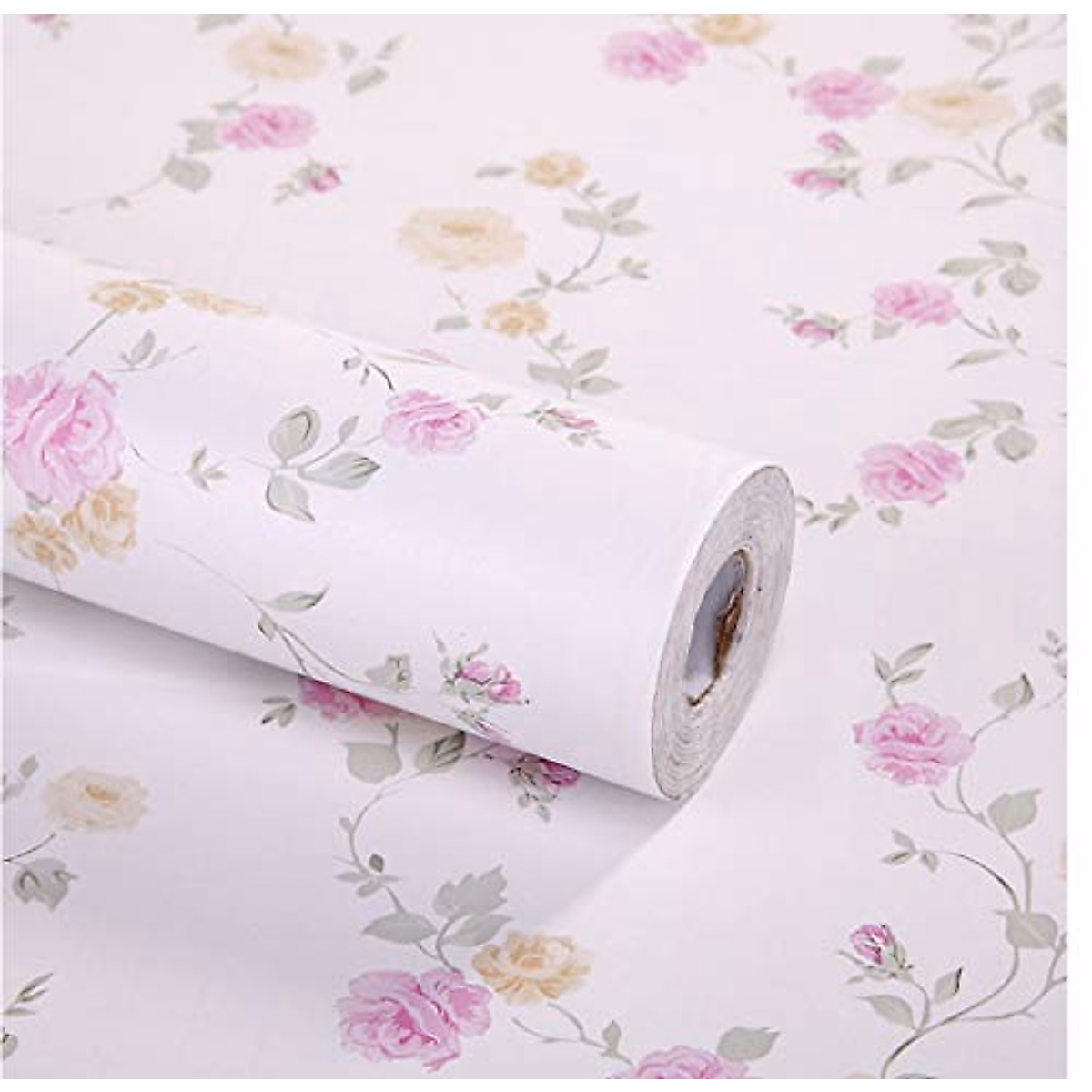 Floral Contact Paper Peony Self Adhesive Shelf Drawer Liner Cabinet Countertop Dresser Sticker 17.7 x 78.7 Inches