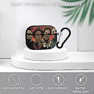 Texas Horror Movie Compatible with AirPods Pro/3 Gen,Case Wireless Earphone Silicone Protective Cover Skin Keychain,Shockproof and Anti-Fall TPU Soft Shell Cases