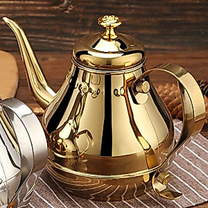 PDGJG Stainless Steel Coffee Drip Pot Gooseneck Kettle Teapot Tea Maker with Filter Induction Cooker Tea Kettle Kitchen Tools