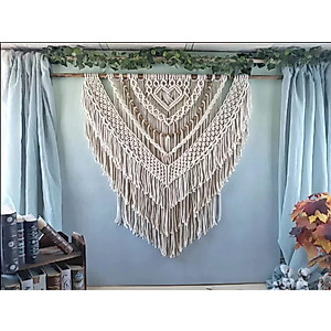 Macrame Cord 4mm x 328Yards(984Feet),Natural Cotton Macrame Rope - 3 Strands Twisted Macrame Cotton Cord for Wall Hanging, Plant Hangers, Crafts, Gift Wrapping and Wedding Decorations