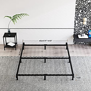 Hafenpo Metal Bed Frame - Sturdy Platform Bed Frame Heavy Duty Non-Slip Black Bed Frame 9 Leg Support Easy to Assemble Suitable for Any Space Queen Size
