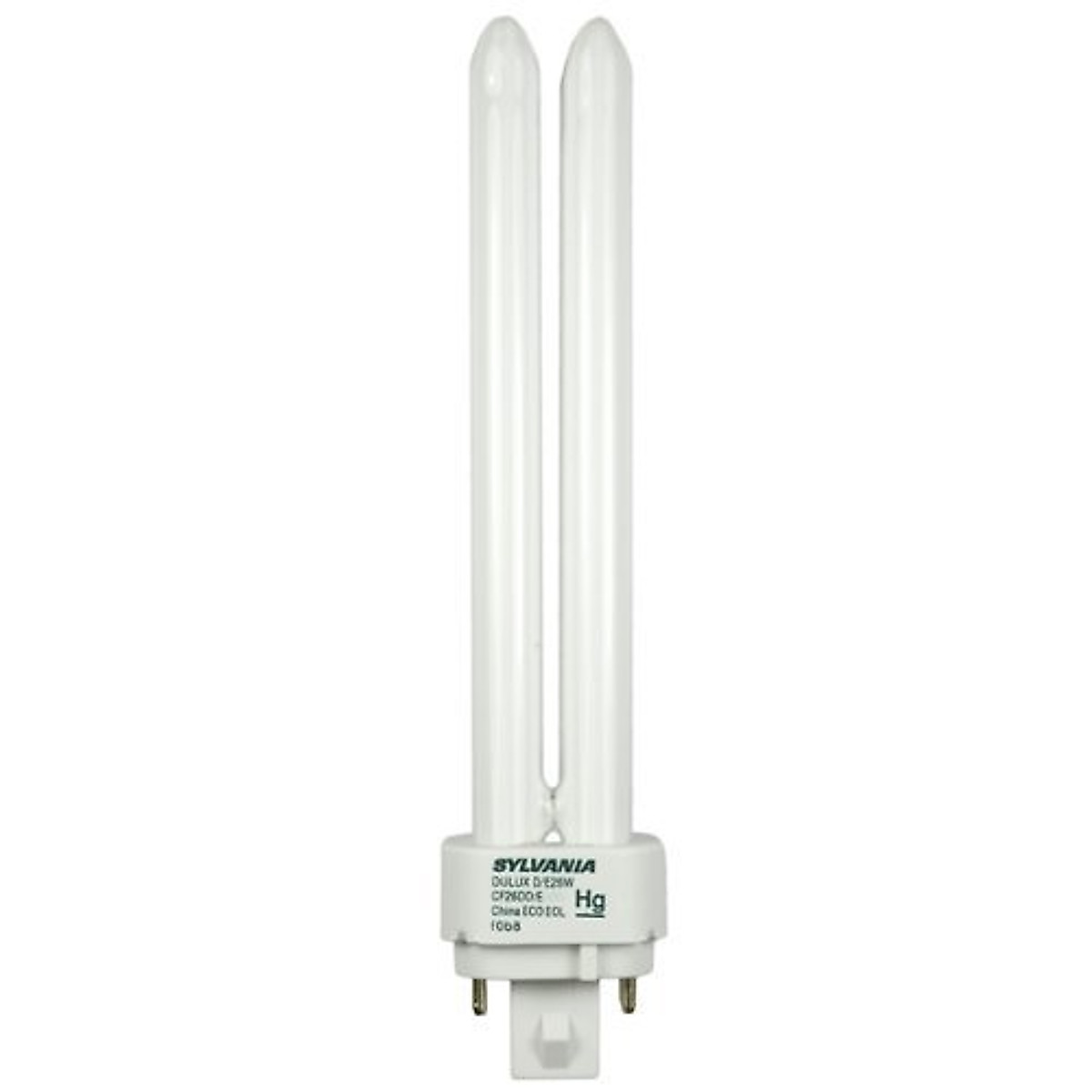 Sylvania S6740 (10 Pack) 20669 CF26DD/E/841/ECO 26-Watt 4100K 4-Pin Double Tube Compact Fluorescent Lamp, 10 Count (Pack of 1), White
