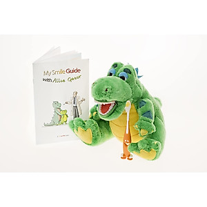StarSmilez Tooth Brushing Allie Gator Bundle Plush and Storybook Help Kids Brush Their Teeth Plus Download of Matching Dental Health Activities
