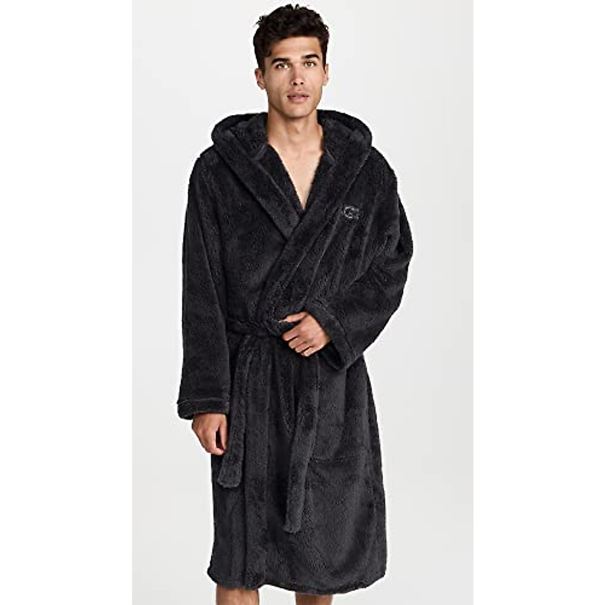 UGG Mens Beckett Bathrobe, Ink Black, Medium-Large US