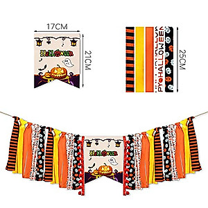 LLAMATIVO Halloween Decoration Banner Party Supplies with Pumpkin Ghost Banner - Halloween Decor Durable Trick or Treat Banner Halloween Home Office Party Decor Halloween Decorations Outdoor