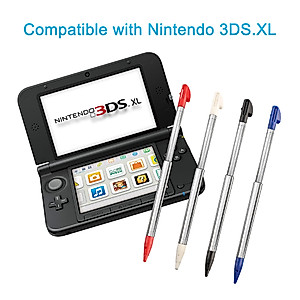 3DS XL Stylus Pen, Metal Retractable Replacement Stylus Compatible with Nintendo 3DS XL, 4in1 Combo Touch Styli Pen Set Multi Color for 3DS XL