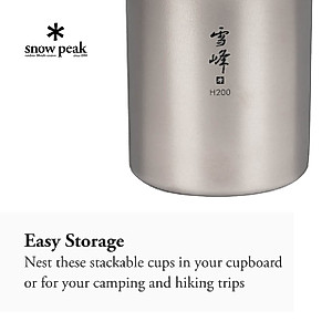 Snow Peak H200 Double Walled Titanium Stacking Mug