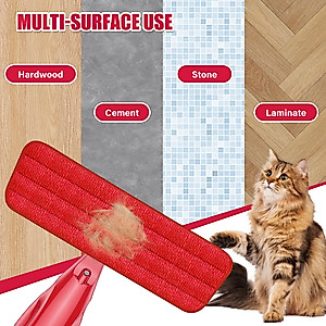 Spray Wet Mops for Hardwood Floor Cleaning - EXEGO Microfiber Dry Dust Spray Mop with Washable Pads fit for Swiffer PowerMop, Wet Jet Mop Flat Floor Mop with Sprayer for Wood Laminate Ceramic Tiles