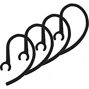 Headset Ear Loops for Wireless Headset 6mm Small Clamp Holder Clips, Replacement Ear Hooks Earpiece Accessories, Black, 4 Pack