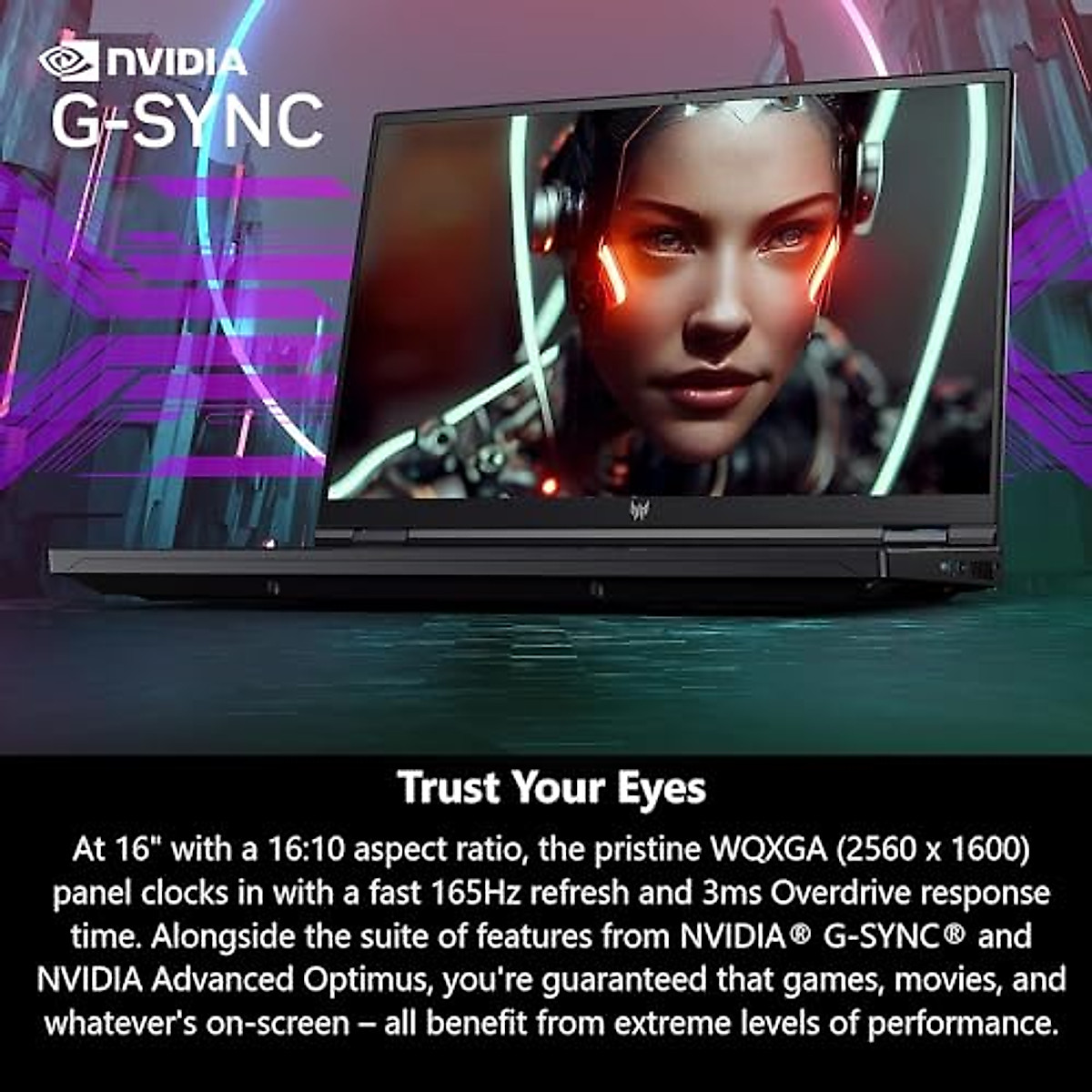 acer Predator Helios-Neo Gaming Laptop - 16" WQXGA 165Hz Display, Intel Core i7-13700HX(16-core), NVIDIA GeForce RTX 4060 Graphics, 16GB DDR5 RAM, 2TB SSD, Backlit Keyboard, Windows 11 Home