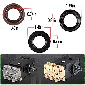 JIAD Replacement for 20mm Pump Part K69 Packing Seal Repair Kit for T 47 & 48 Series, HP4040, HP5535 & TS4040 Pumps with Restop Ring for 20mm Pressure Washer Pump