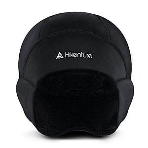 Hikenture Winter Skull Cap Helmet Liner, Thermal Cycling Cap Ski Hat for Men and Women, Cold Weather Running Beanie Fleece Bike Hat,Black