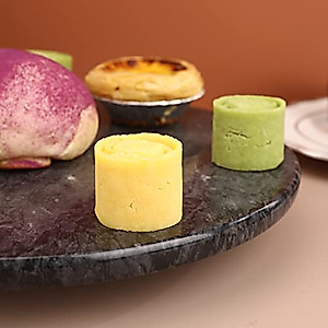 Olelo 12 Inch Marble Lazy Susan Cake Turntable Heavy Duty Marble Rotating Cake Stand for Cake Cupcake and Decorating Supplies