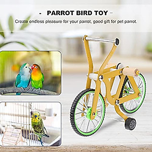 Zerodeko Bird Toys Bird Bicycle Training Toys Mini Bike Parrot Play Toy Bird Intelligence Training Toy Bird Foot Toy Exercising Toy Educational Toy for Parakeet Macaws Conures Conure Toys