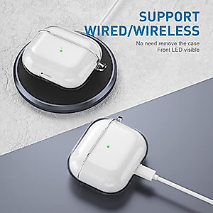 Valkit Compatible AirPods 3 Case, Clear Airpods 3rd Generation Case with Keychain Soft TPU Protective Shockproof Cover for Girls Women Men Compatible with Apple AirPods 3 Gen Case - Clear