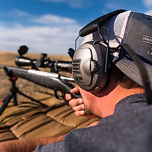 Smith & Wesson M&P Alpha Electronic 23 NRR Hearing Protection with Sound Amplification and Adjustable Earmuffs for Shooting, Hunting and Range