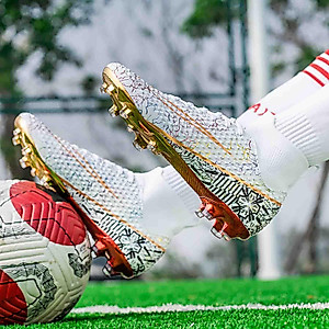 MEBAMY Big Boys' Soccer Shoes Outdoor Sports Soccer Training Men's Soccer Shoes