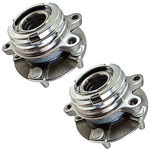 TRQ Front Wheel Hub Bearings Assembly Set Compatible with 2013 Infiniti JX35 2019-2021 QX50 2014-2020 QX60 2007-2018 Nissan Altima 2009-2022 Maxima 2009-2018 Murano 2013-2020 Pathfinder